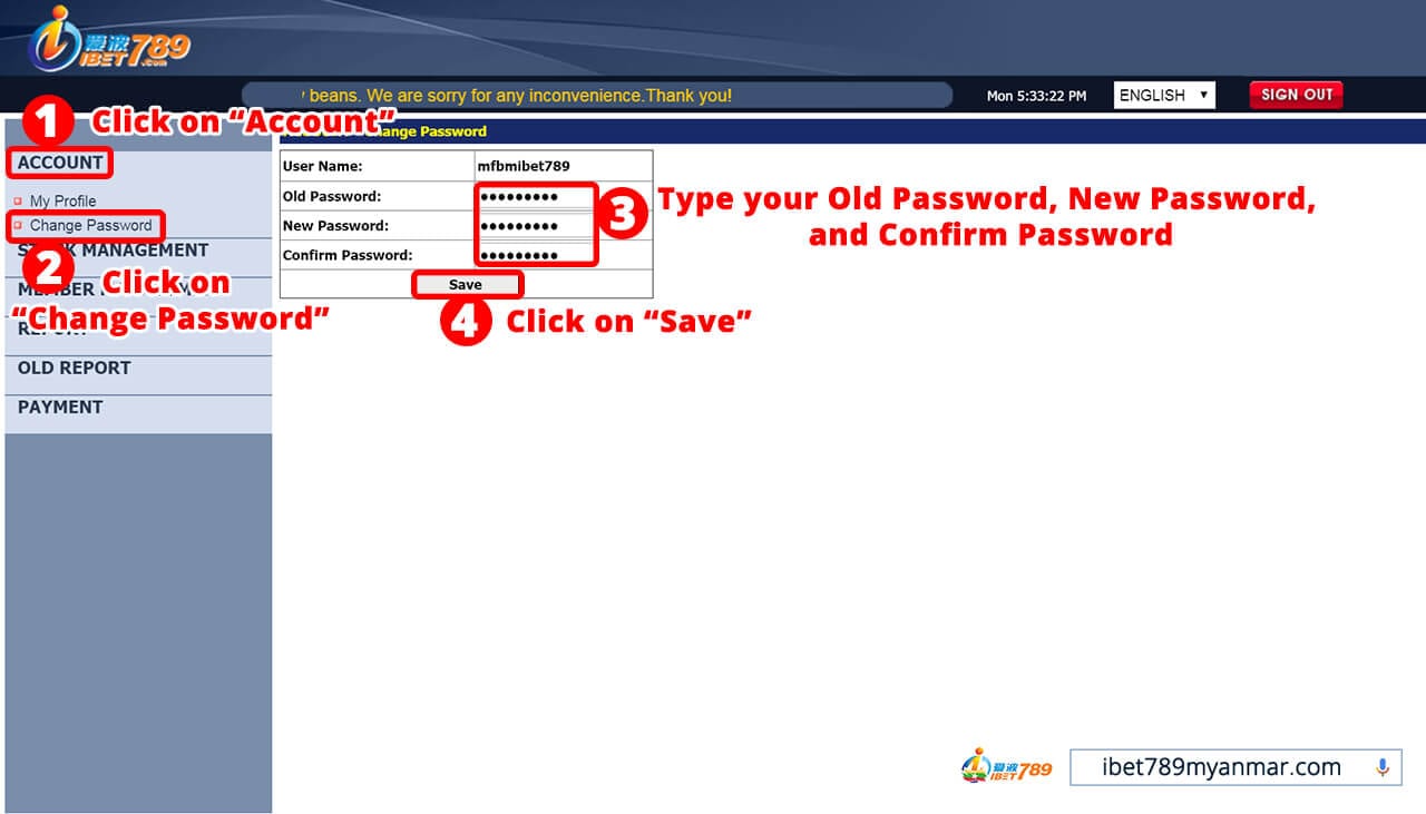 IBET789 Agent Tutorial For Agent Management - IBET789 Myanmar