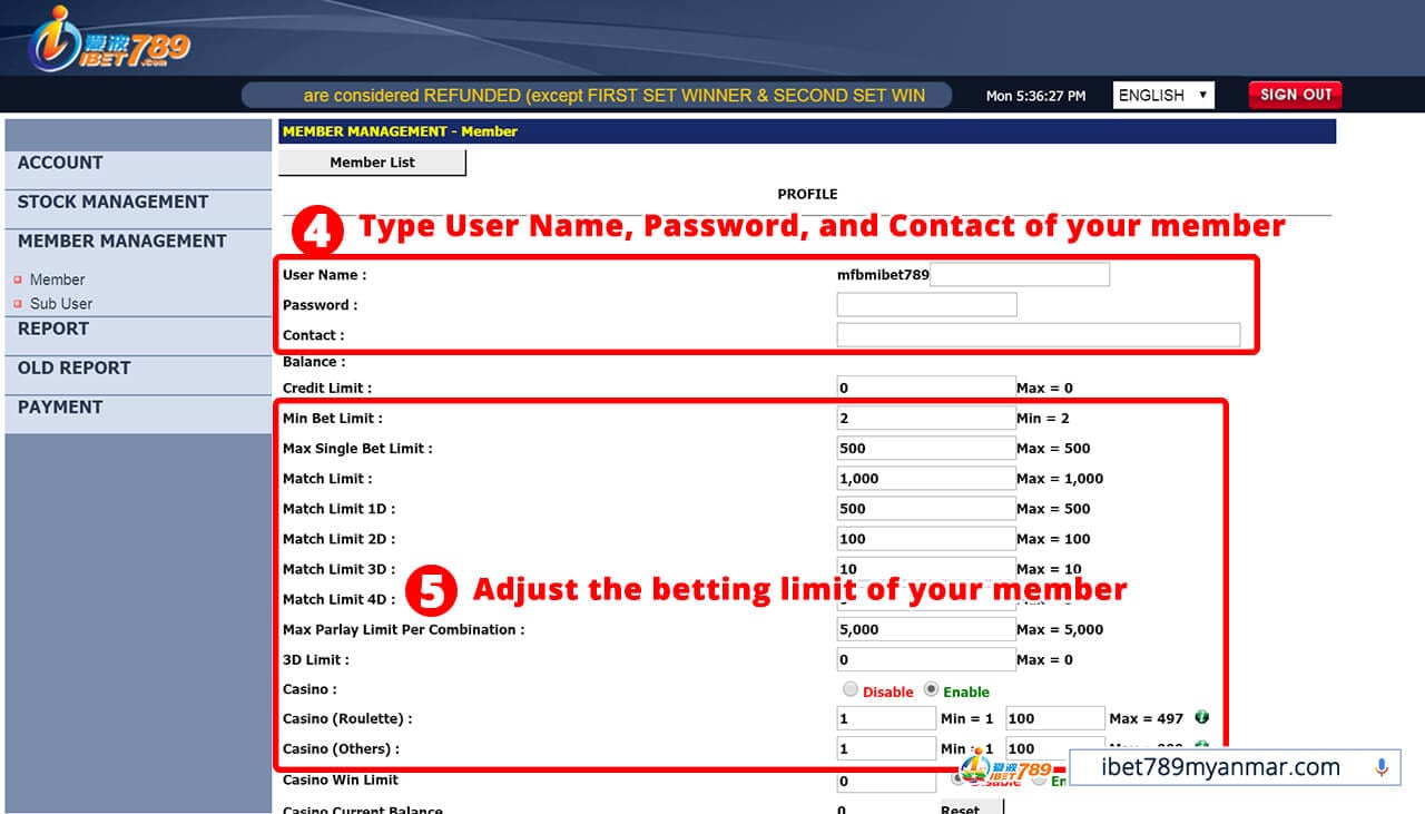 IBET789 Agent Tutorial For Agent Management - IBET789 Myanmar