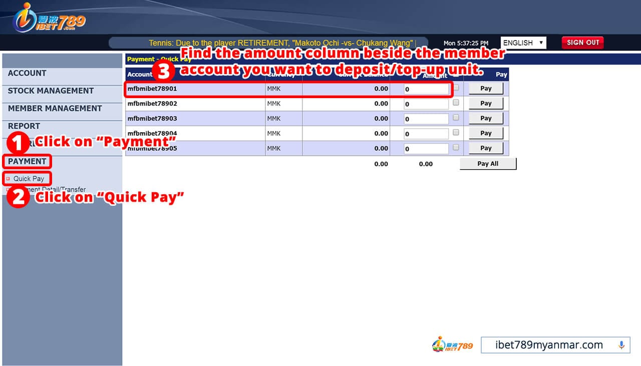 IBET789 Agent Tutorial For Agent Management - IBET789 Myanmar