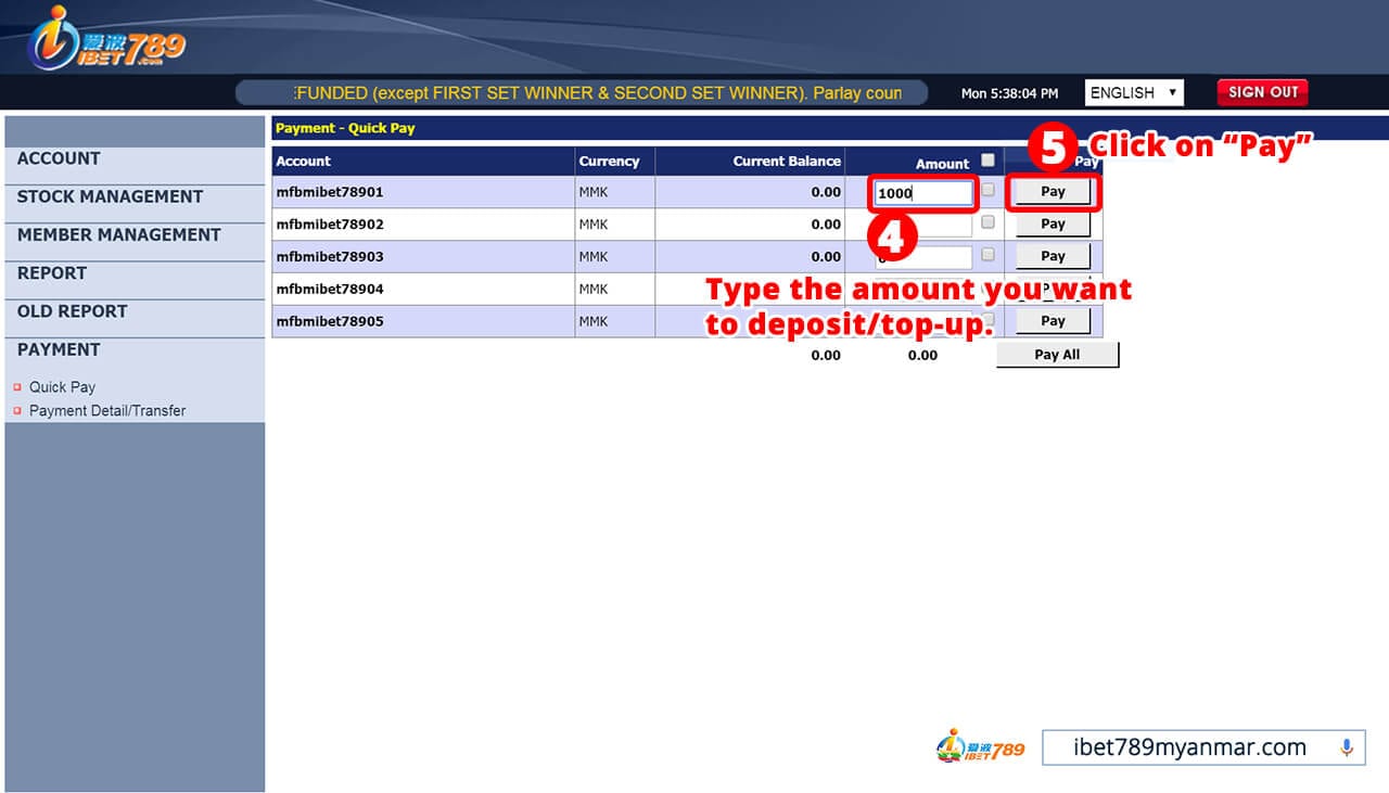 IBET789 Agent Tutorial For Agent Management - IBET789 Myanmar